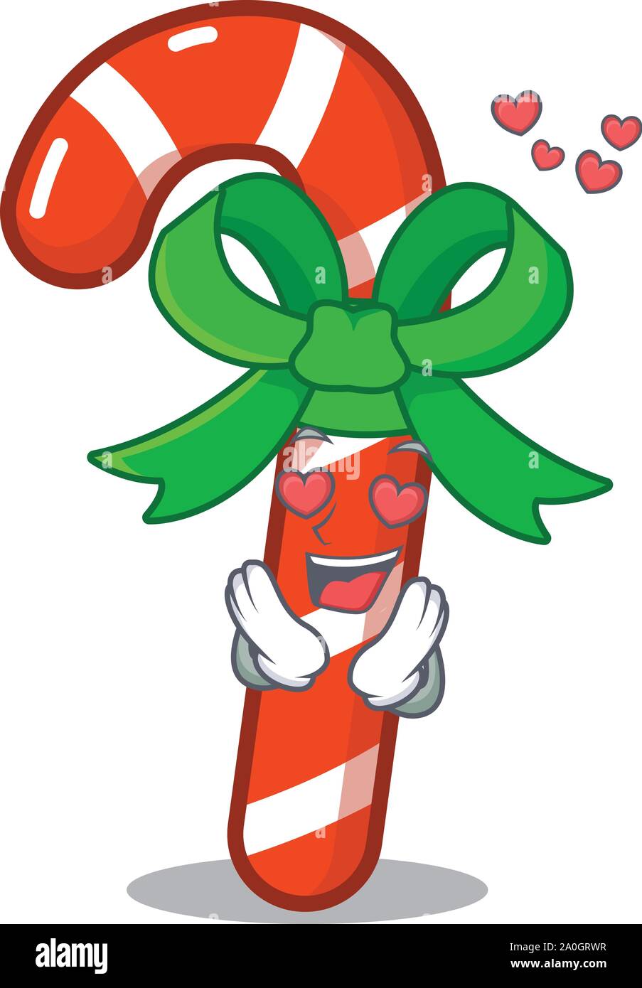 In love candy cane character shaped a cartoon Stock Vector Image & Art ...