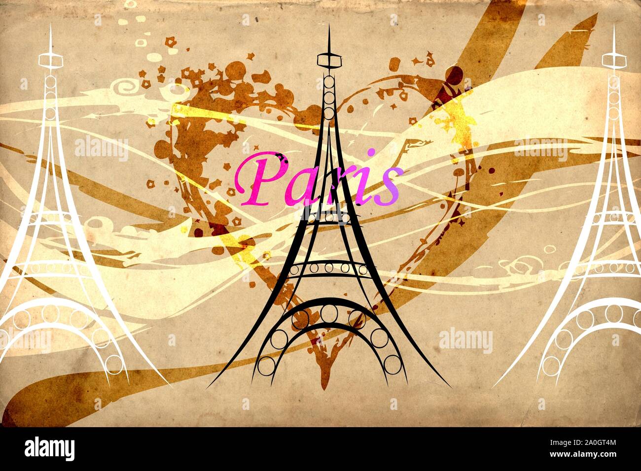 Paris art design illustration Stock Photo - Alamy