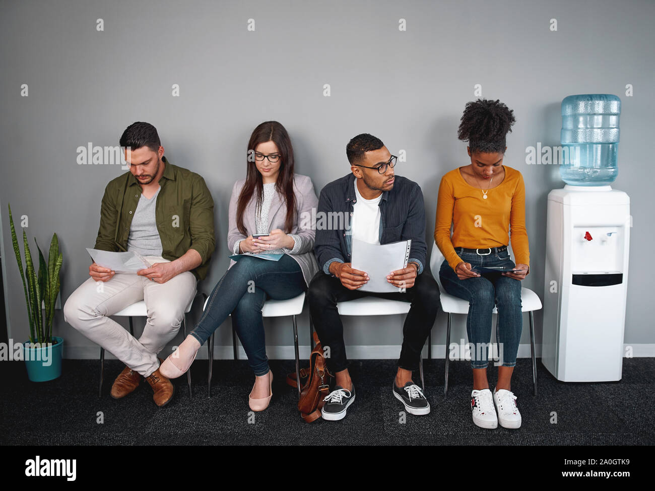 Interview job young office man hi-res stock photography and images - Alamy