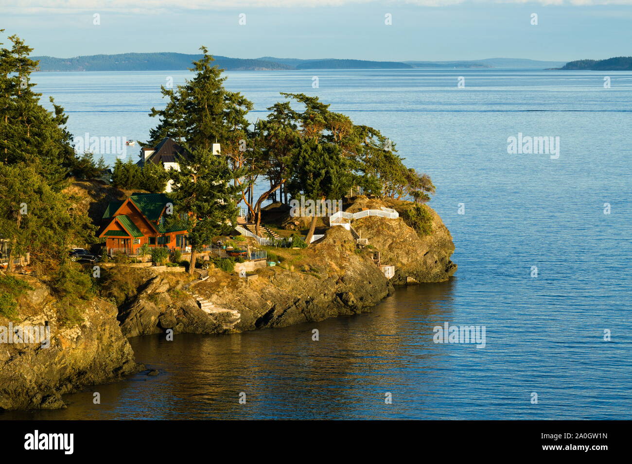 View of Swanson Channel from Trincomali on North Pender Island, British ...