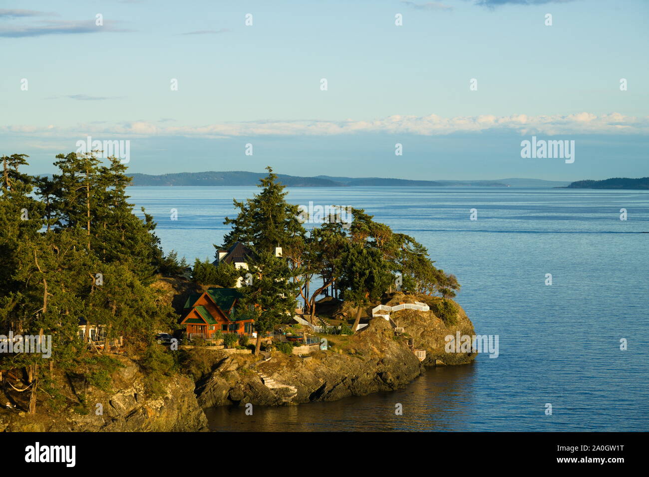 View of Swanson Channel from Trincomali on North Pender Island, British ...