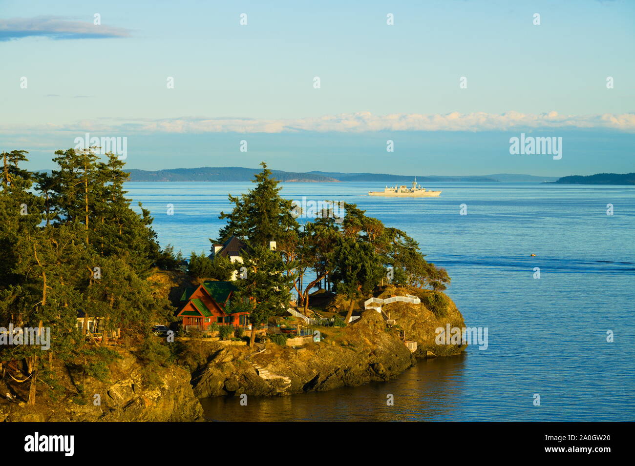 View of Swanson Channel from Trincomali on North Pender Island, British ...