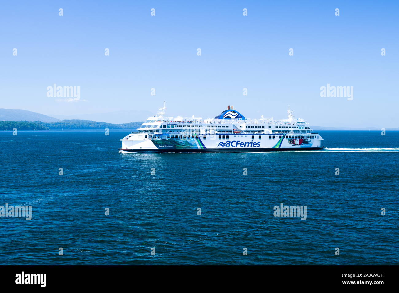 BC Ferries crossing the Gulf of Georgia Stock Photo - Alamy