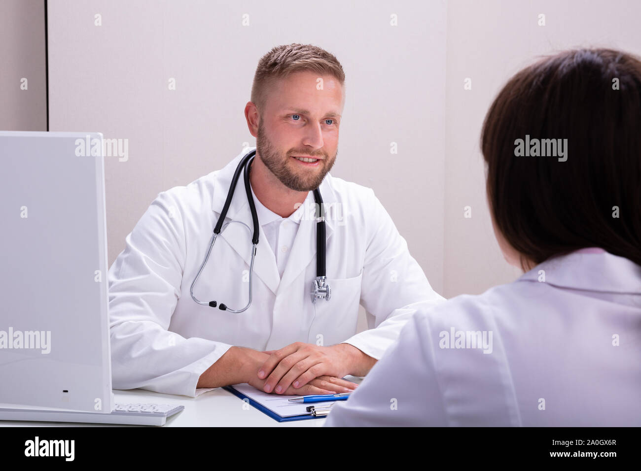 Job interview, man in uniform hi-res stock photography and images - Alamy