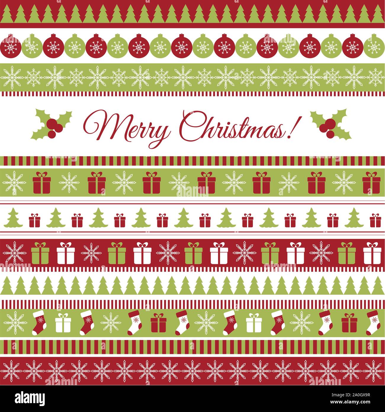 Festive christmas card frame Stock Vector Images - Alamy