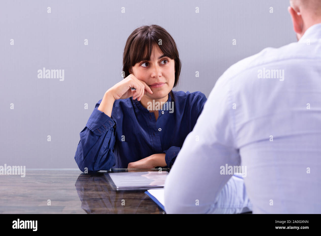Interview two people hi-res stock photography and images - Alamy