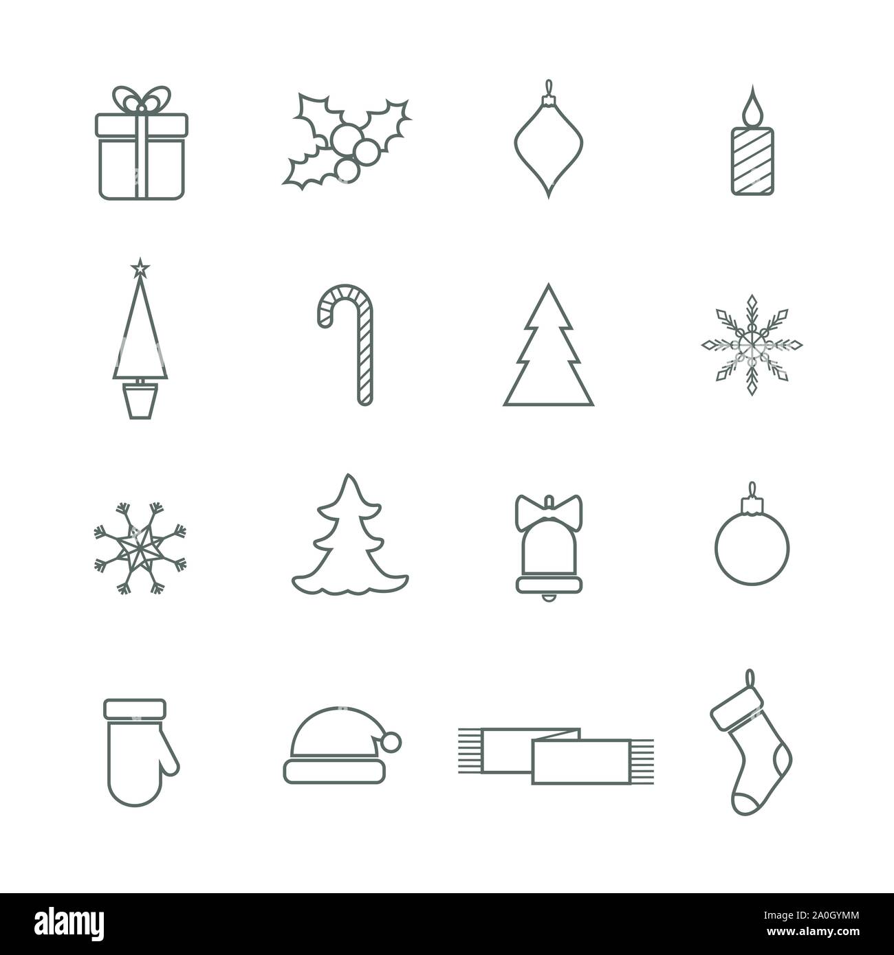 Merry christmas line tree Stock Vector Images - Alamy