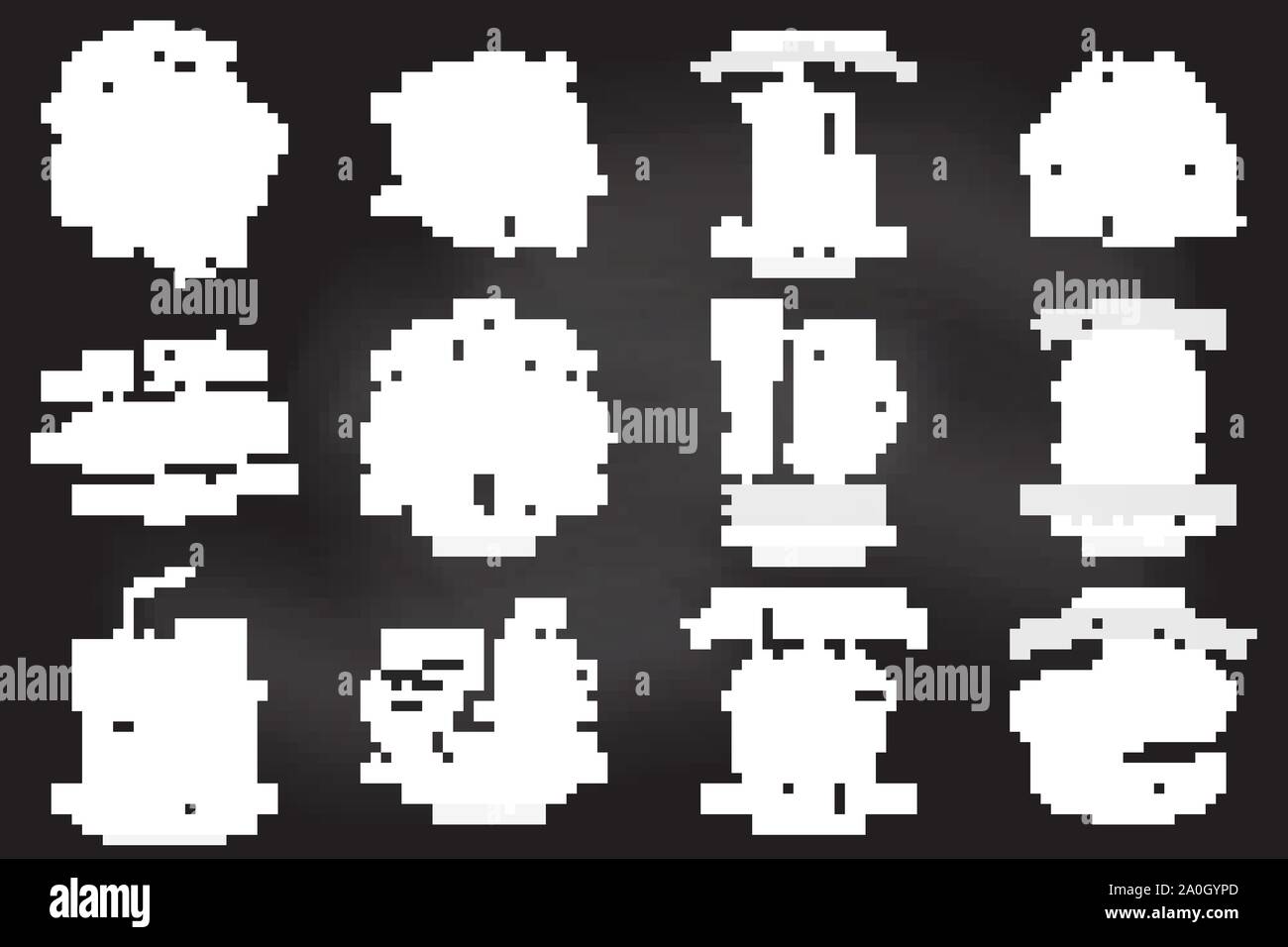 Set of fast food badge on the chalkboard. Vector Vintage design with ...