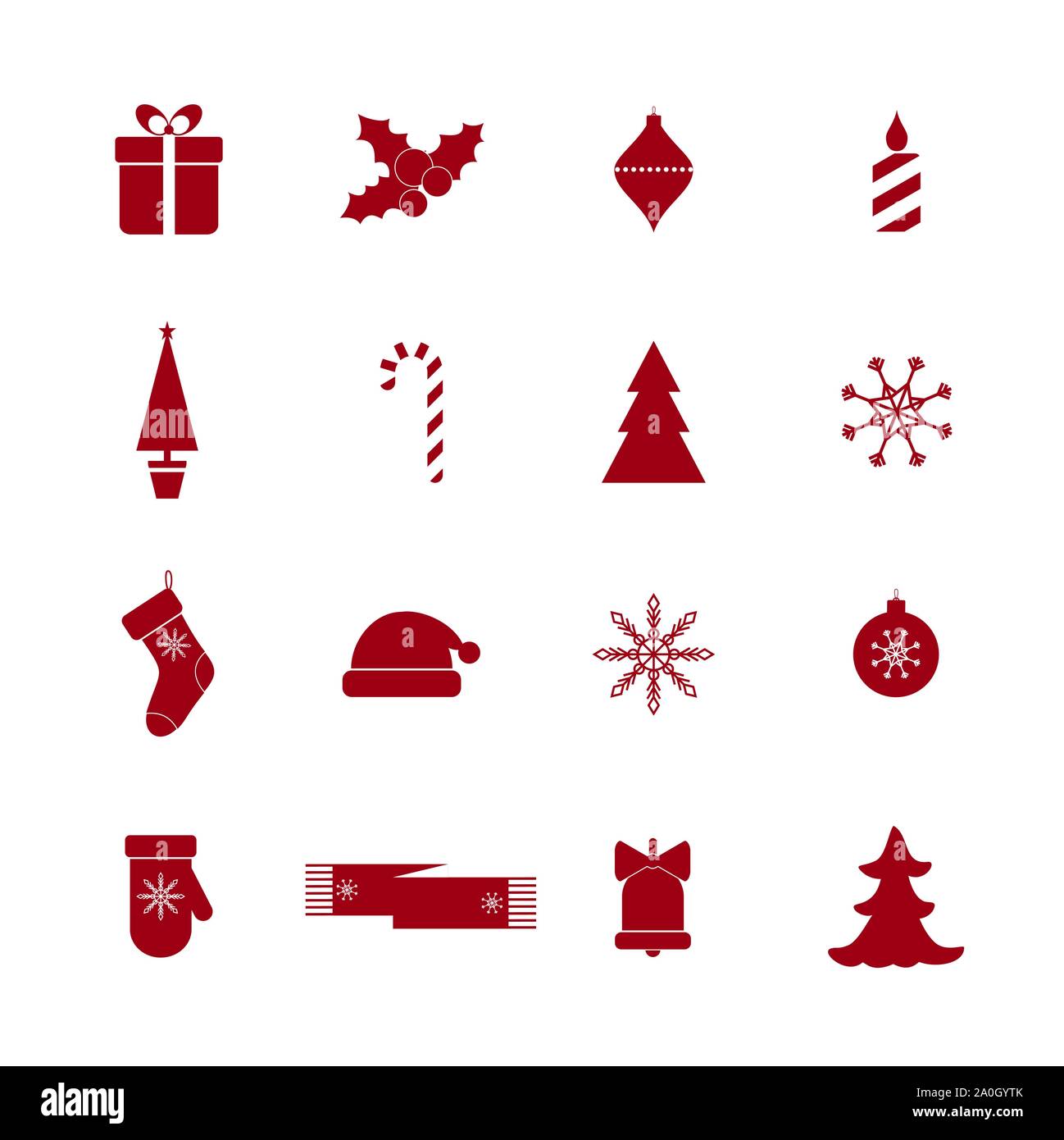 Christmas icons set Stock Vector Image & Art - Alamy