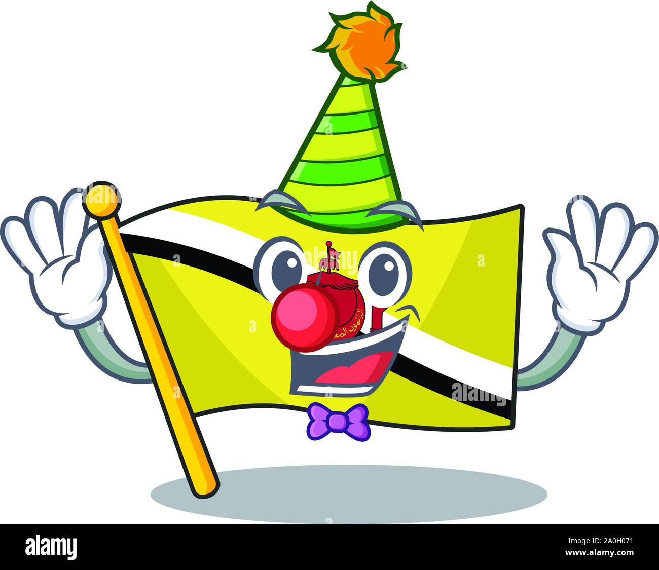 Clown flag brunei darussalam with the character Stock Vector Image ...