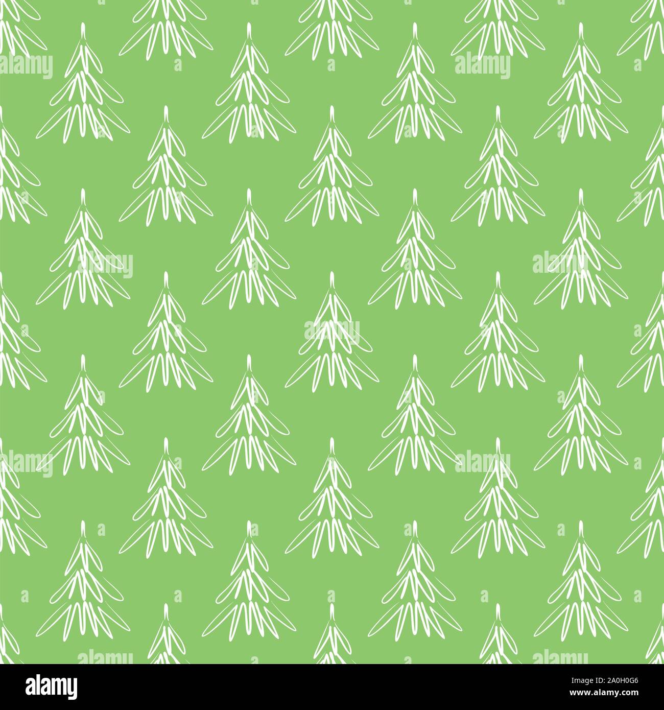 Seamless background with hand drawn christmas trees Stock Vector Image ...