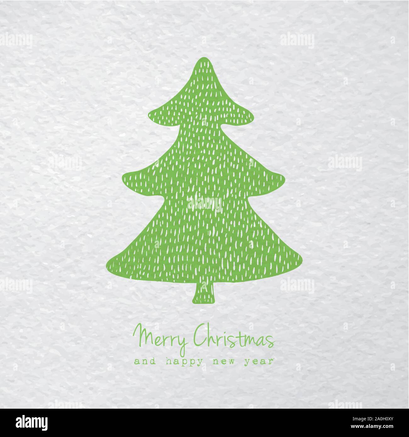 Christmas card with hand drawn christmas tree Stock Vector Image & Art ...