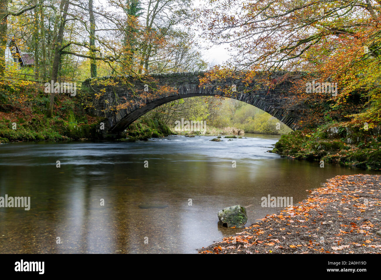 Clappersgate Bridge, Ambleside, Lake District in autumn Stock Photo - Alamy