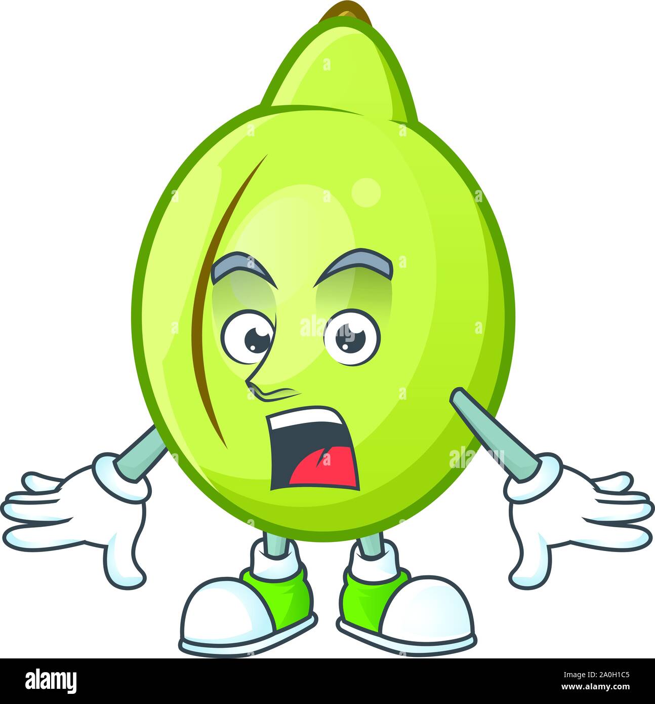 Surprised gubinge fruit mascot on white background Stock Vector Image ...
