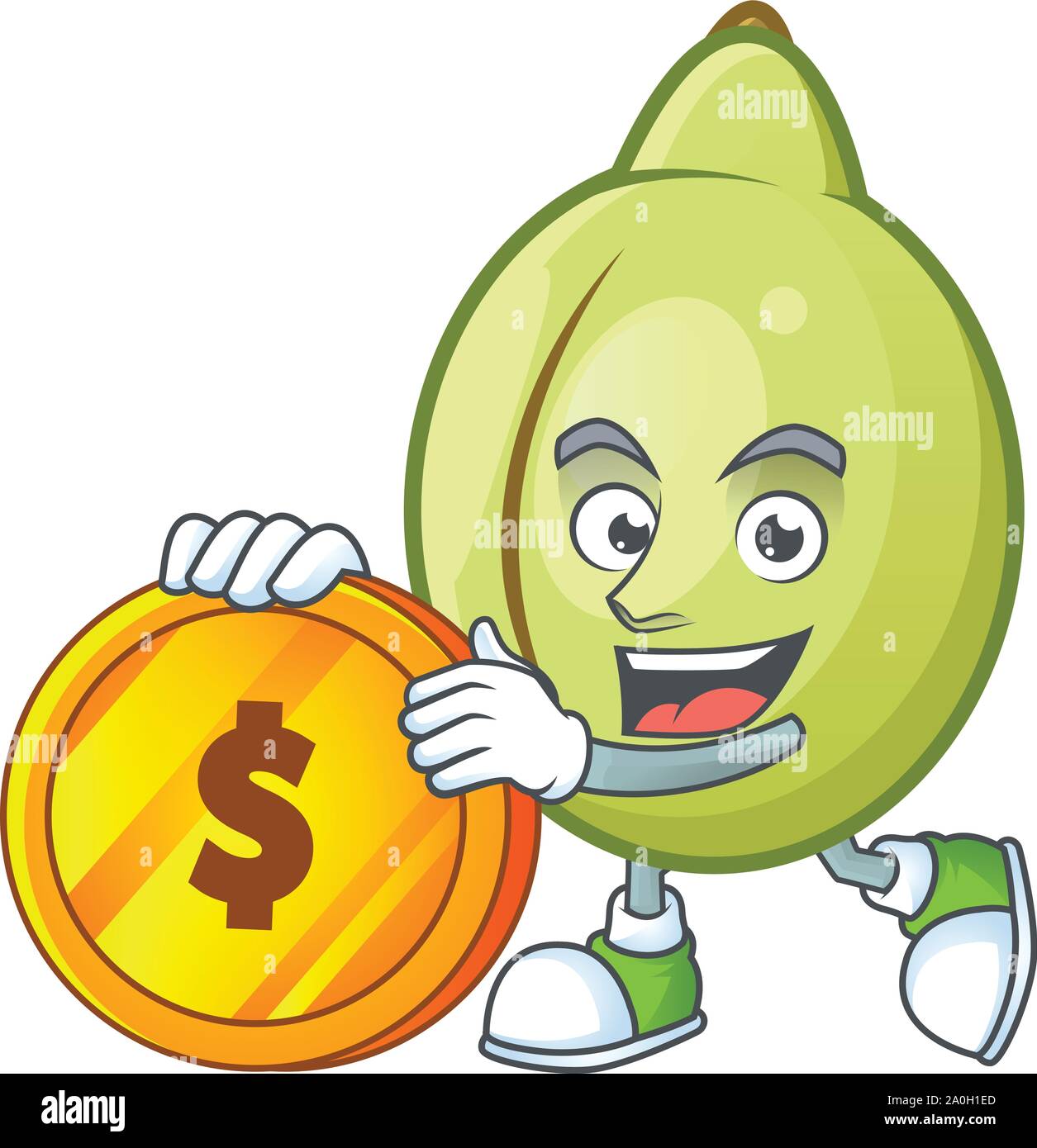 Bring coin fresh gubinge cartoon character mascot style Stock Vector ...