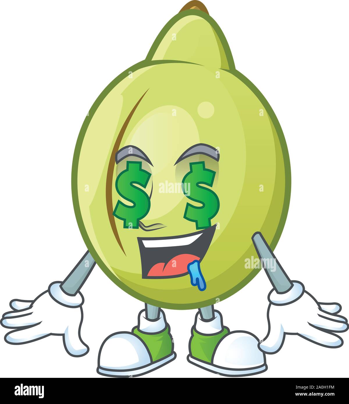 Money eye fresh gubinge cartoon character mascot style Stock Vector ...