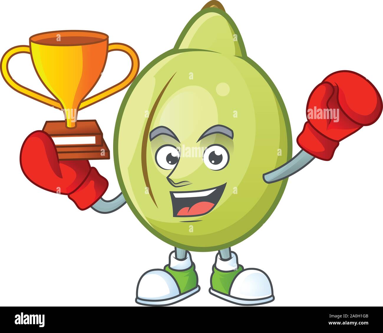 Boxing winner fresh gubinge cartoon character mascot style Stock Vector ...