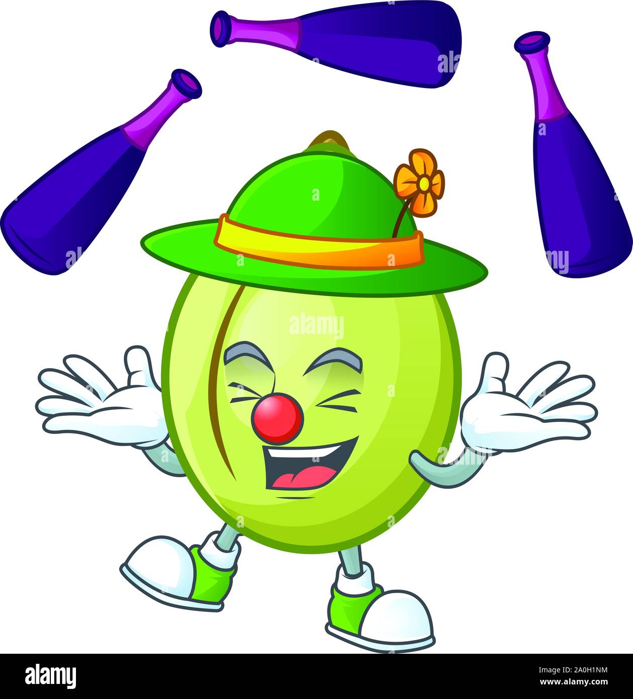 Juggling fresh gubinge cartoon character mascot style Stock Vector ...