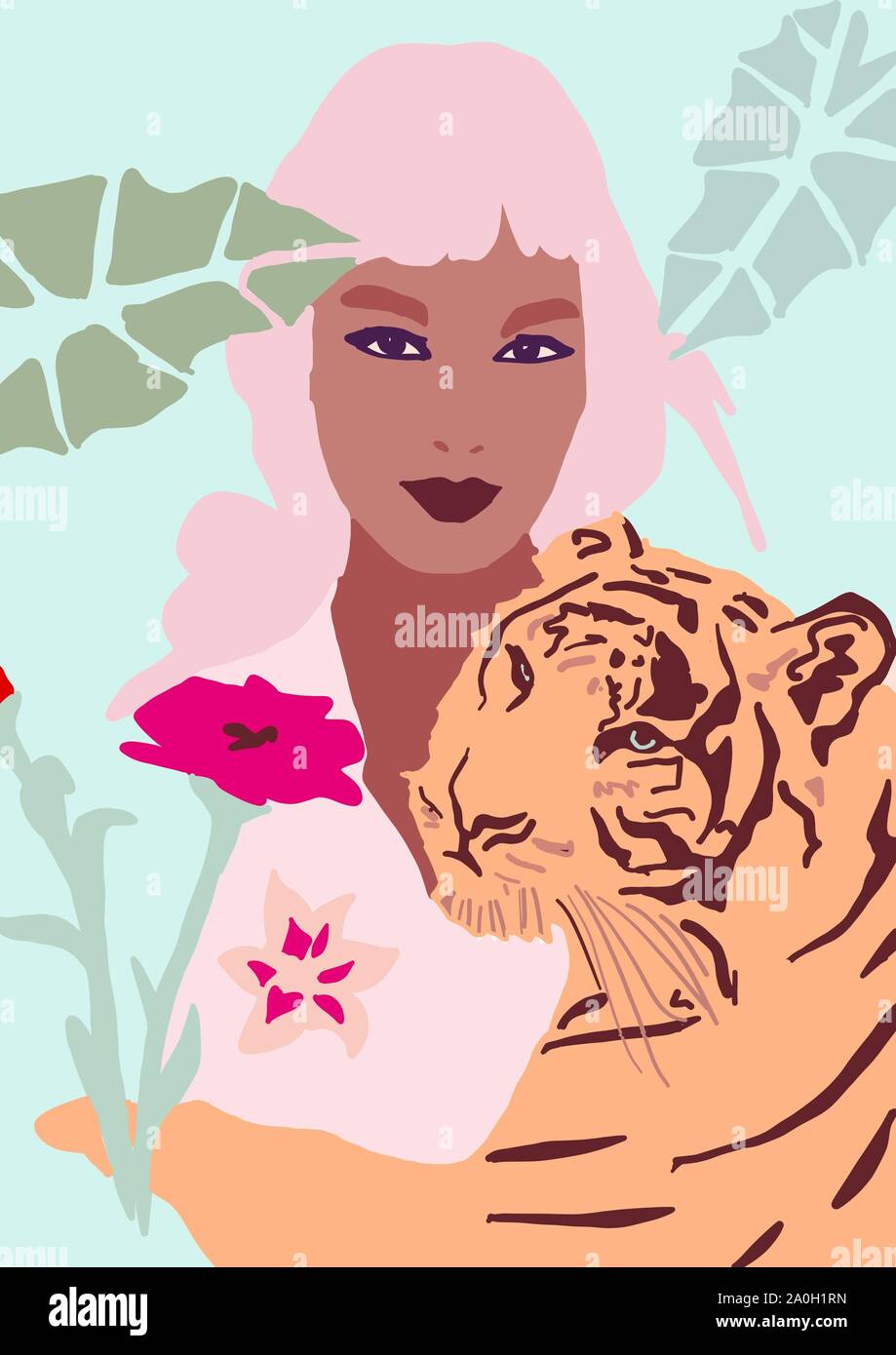 Fashion illustration model Stock Photo - Alamy