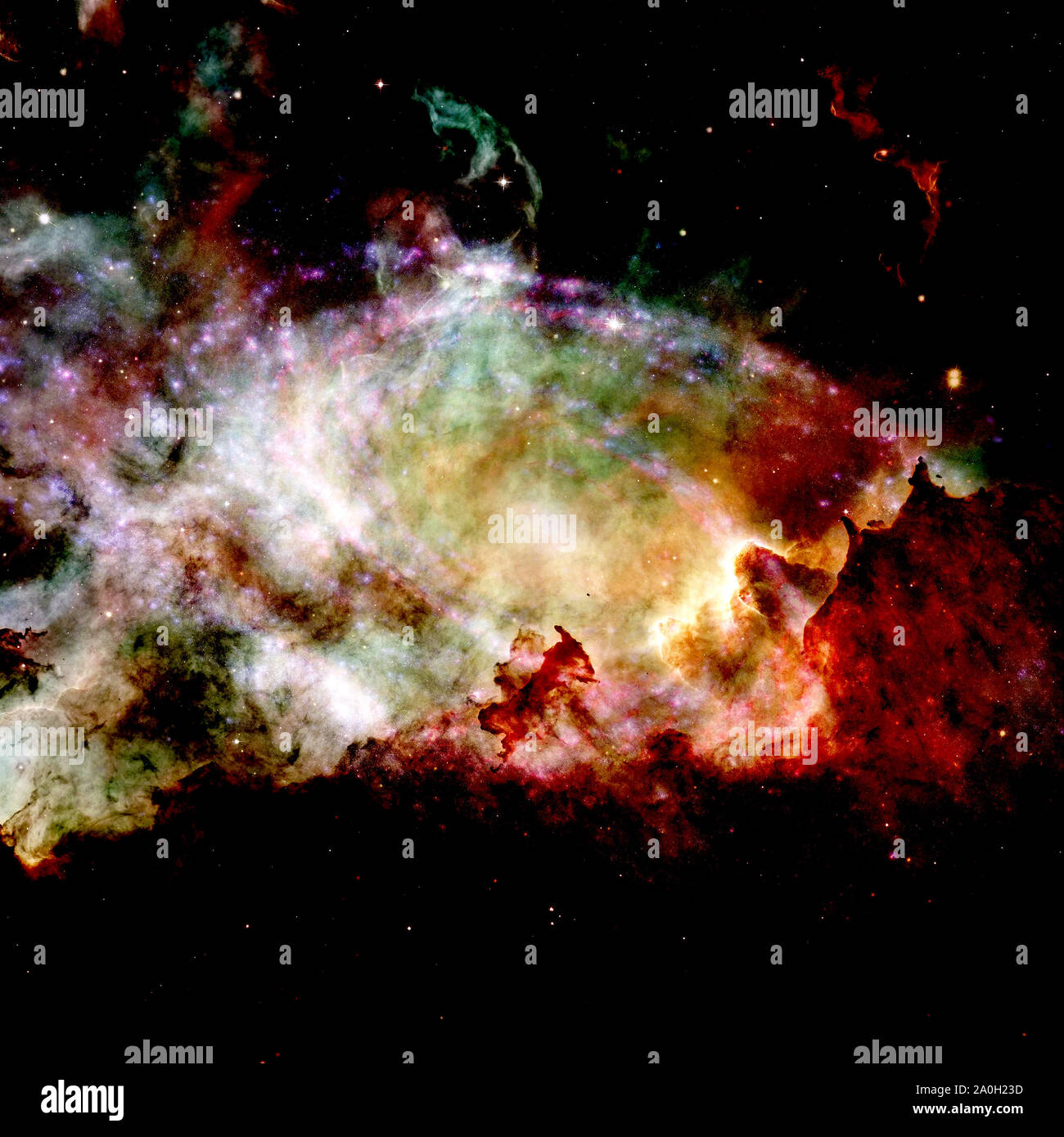Awesome beauty of starfield somewhere in deep space. Elements of this ...