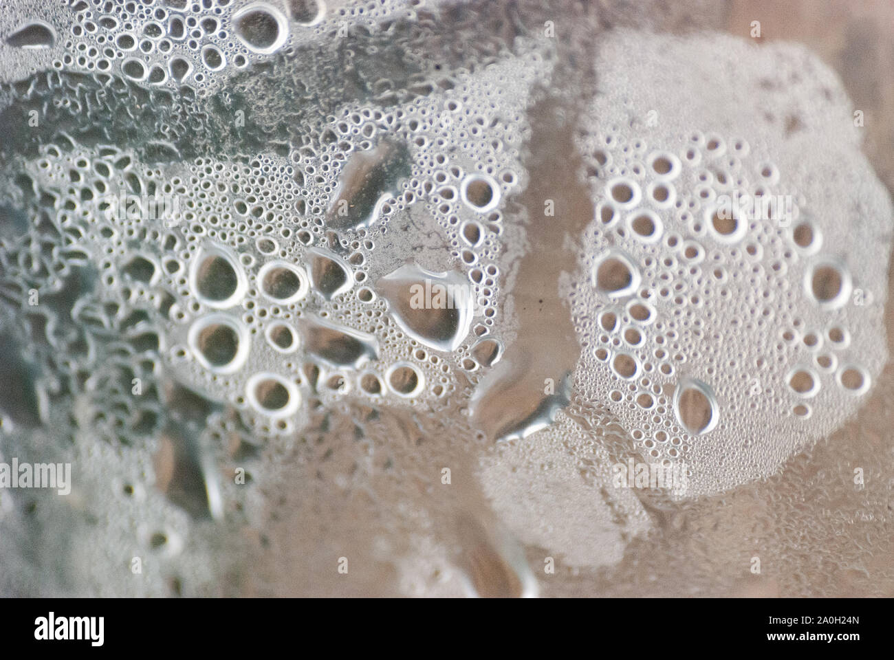 Humidity water drops macro from under the plastic material Stock Photo ...