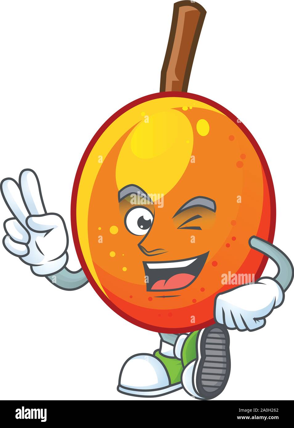 Two finger fresh jocote character mascot in cartoon Stock Vector Image ...