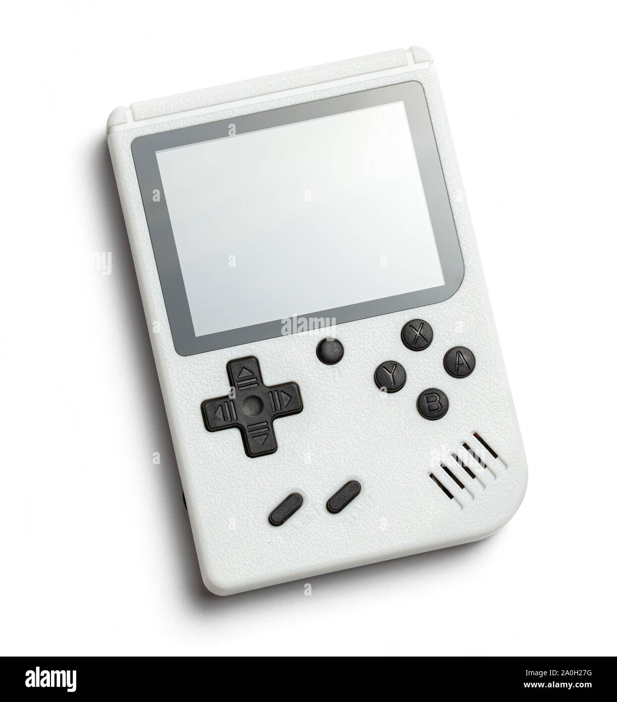 Old game console. Gamepad is white isolated on white background Stock ...