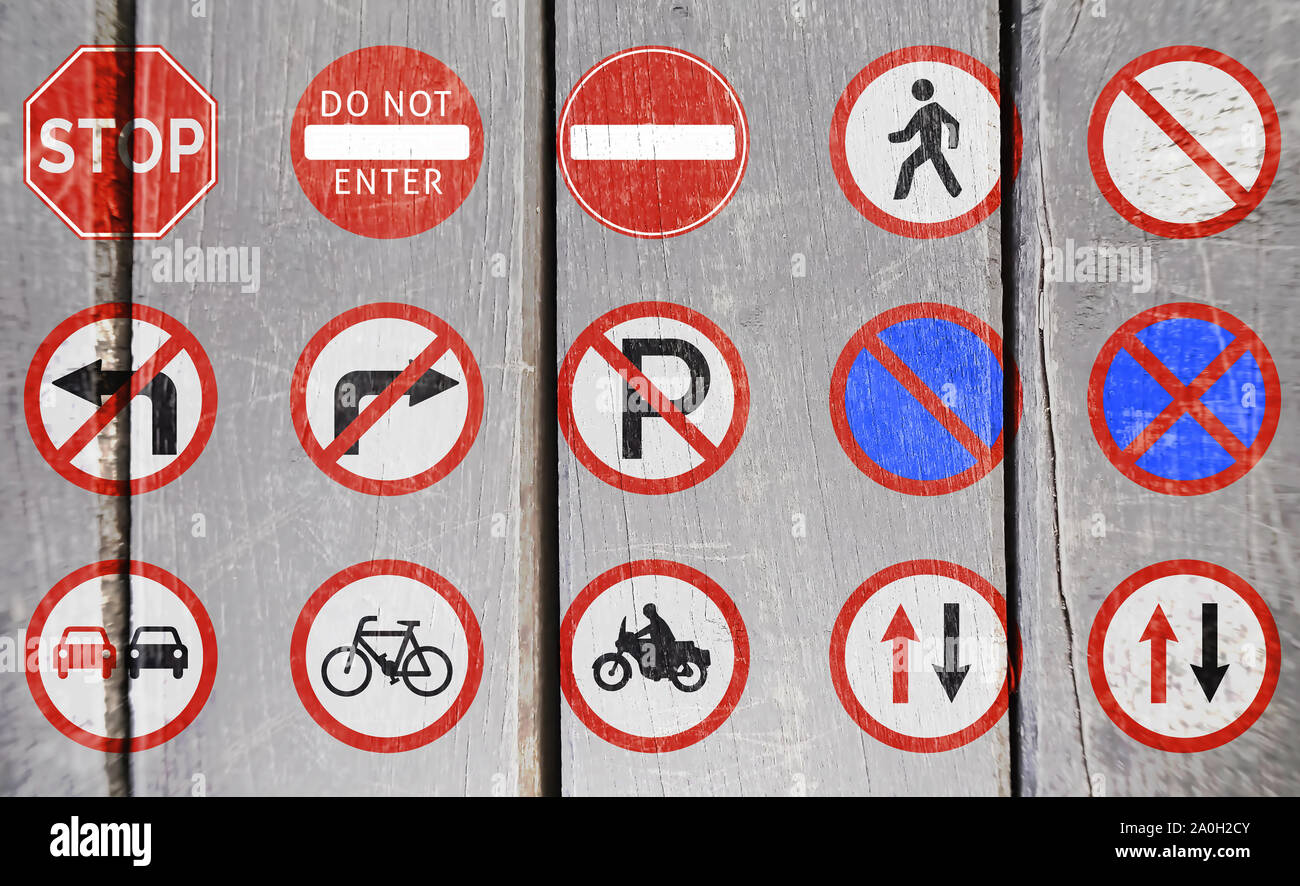 Traffic signs express the command Stock Photo - Alamy