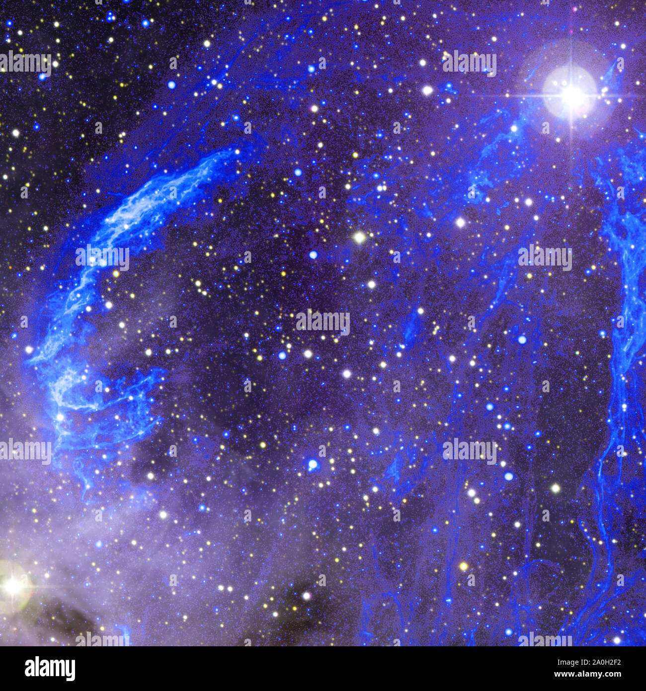 Universe scene with planets, stars and galaxies in outer space ...