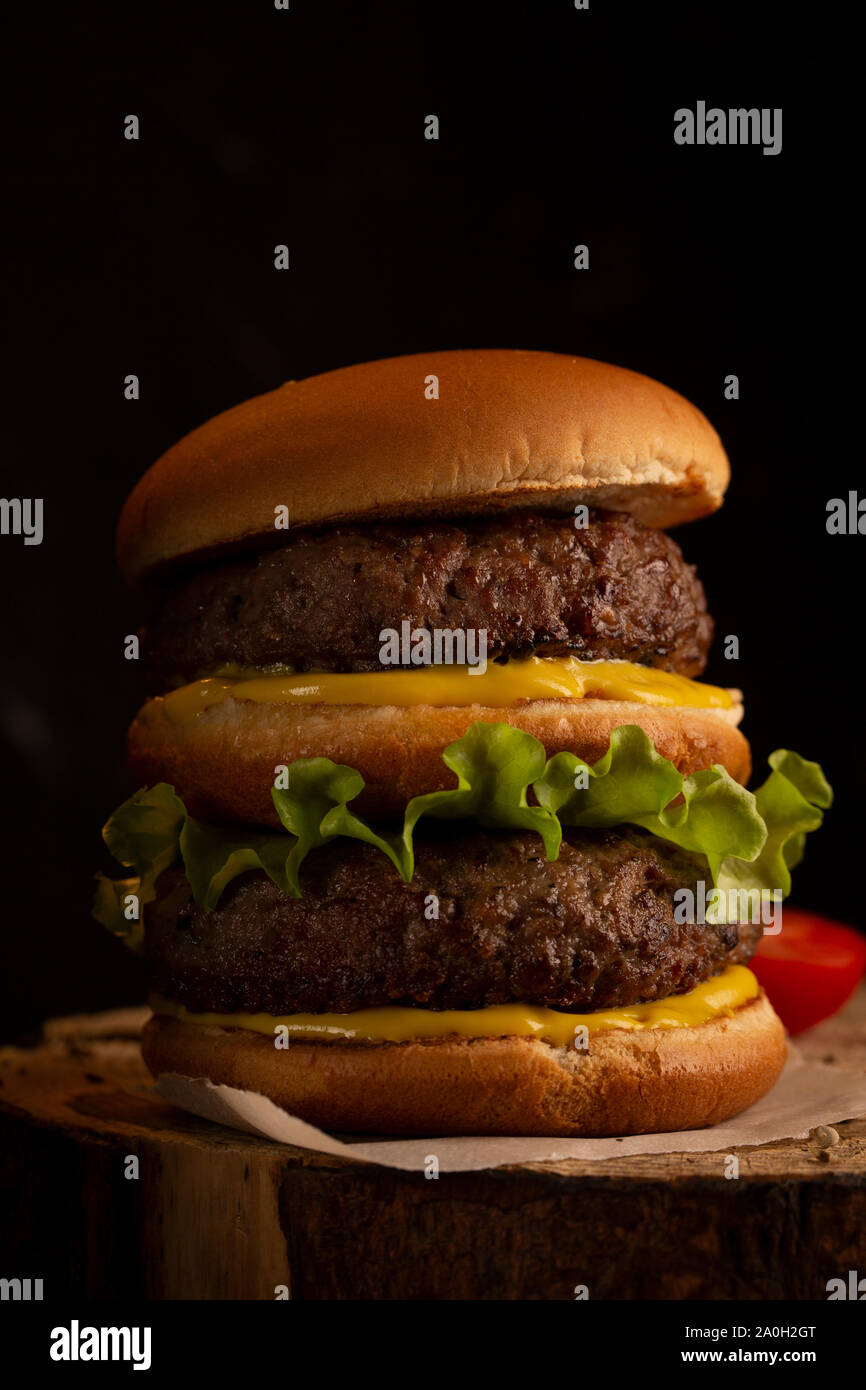 Large burger hi-res stock photography and images - Alamy