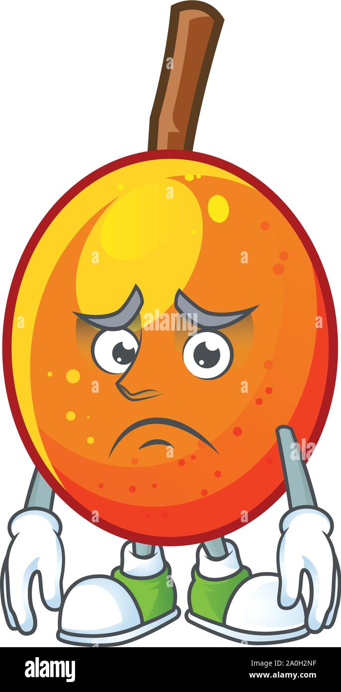 Afraid tropical jocote fruit cartoon for design Stock Vector Image ...