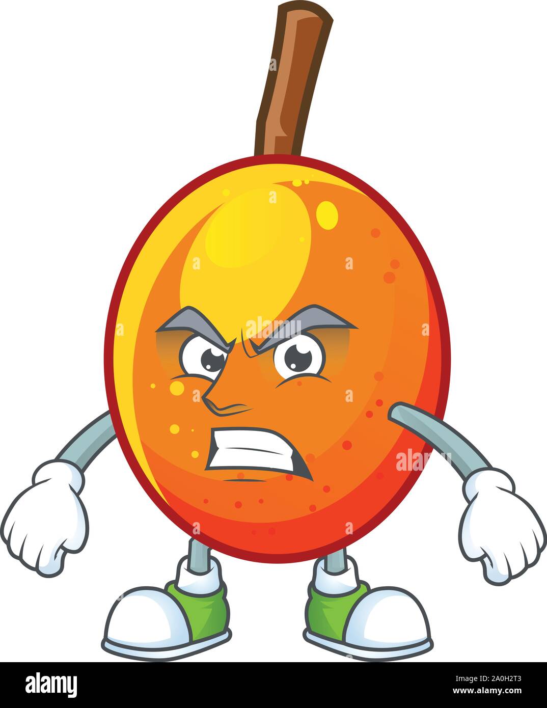 Scream fresh jocote character mascot in cartoon Stock Vector Image ...