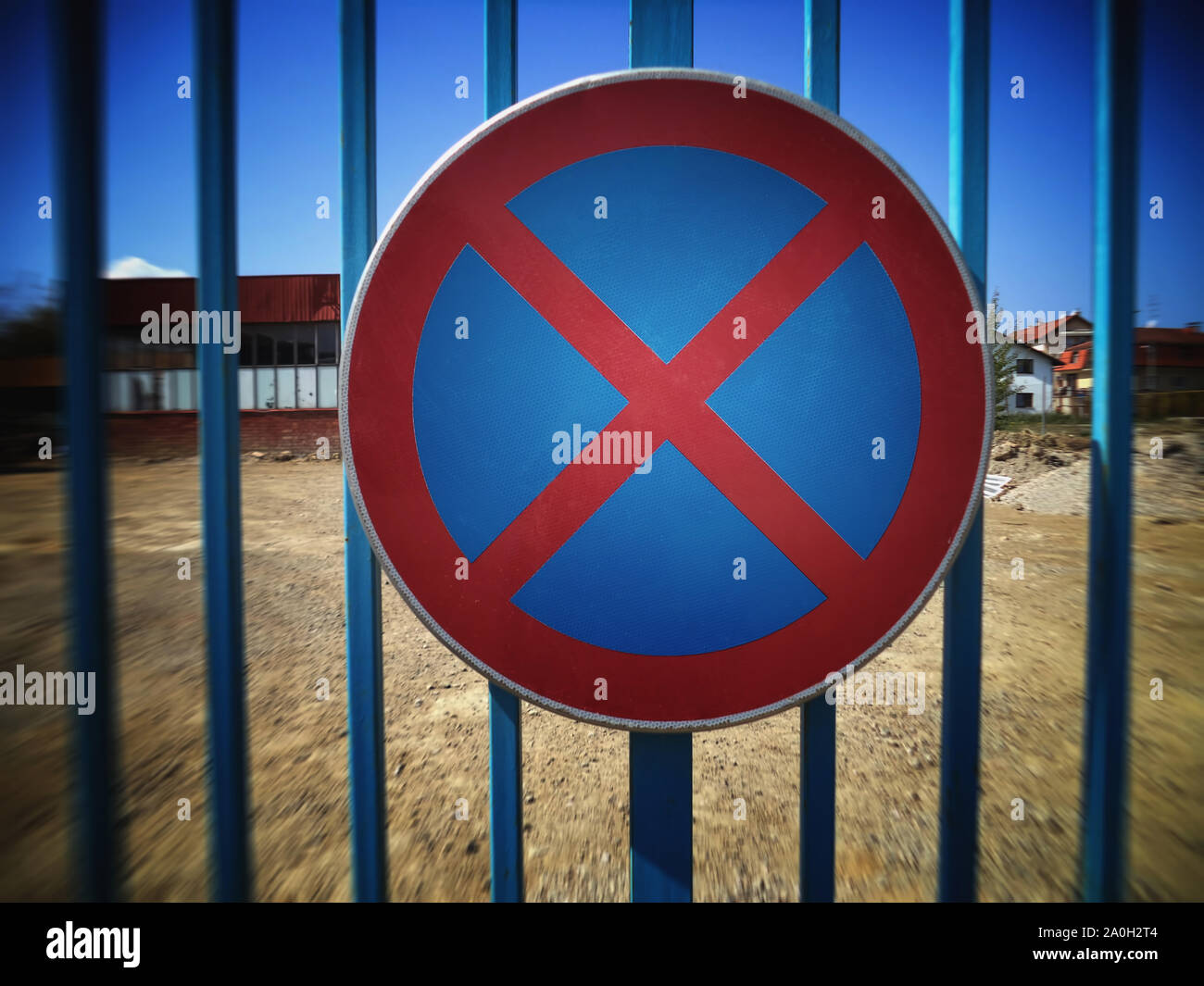 Traffic sign prohibiting. Backgrounds, textures, blurred image Stock ...