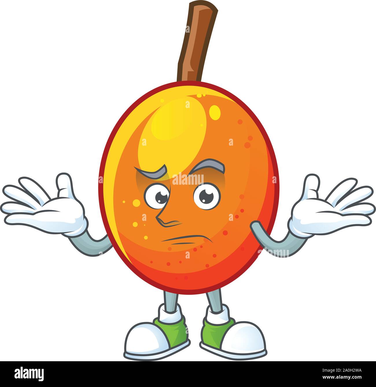 Grinning fresh jocote character mascot in cartoon Stock Vector Image ...