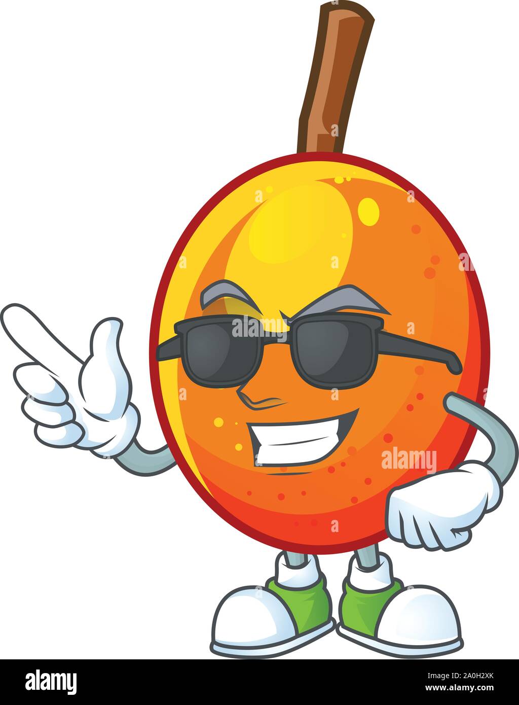 Super cool fresh jocote character mascot in cartoon Stock Vector Image ...