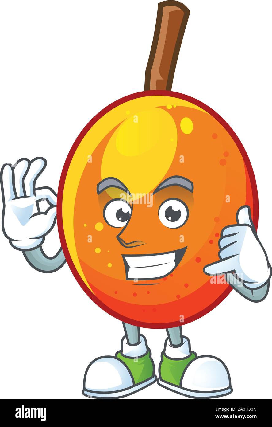 Call me raw jocote cartoon on white background Stock Vector Image & Art ...