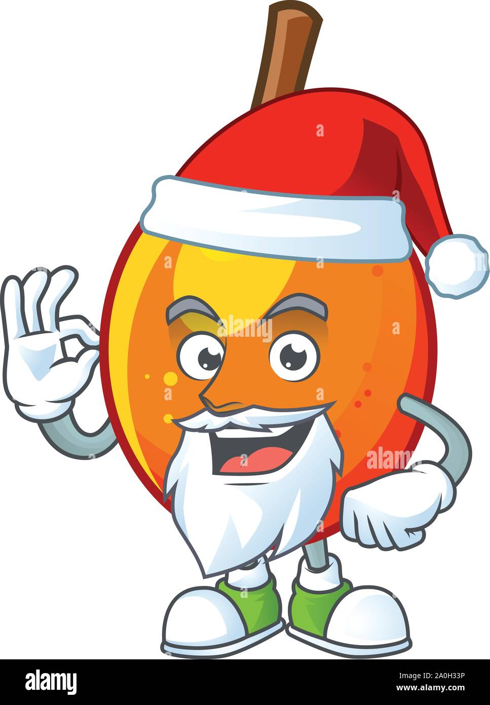 Santa raw jocote cartoon on white background Stock Vector Image & Art ...