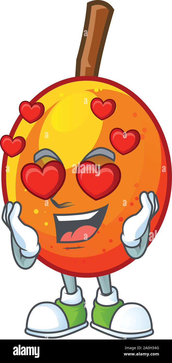 In love tropical jocote fruit cartoon for design Stock Vector Image ...