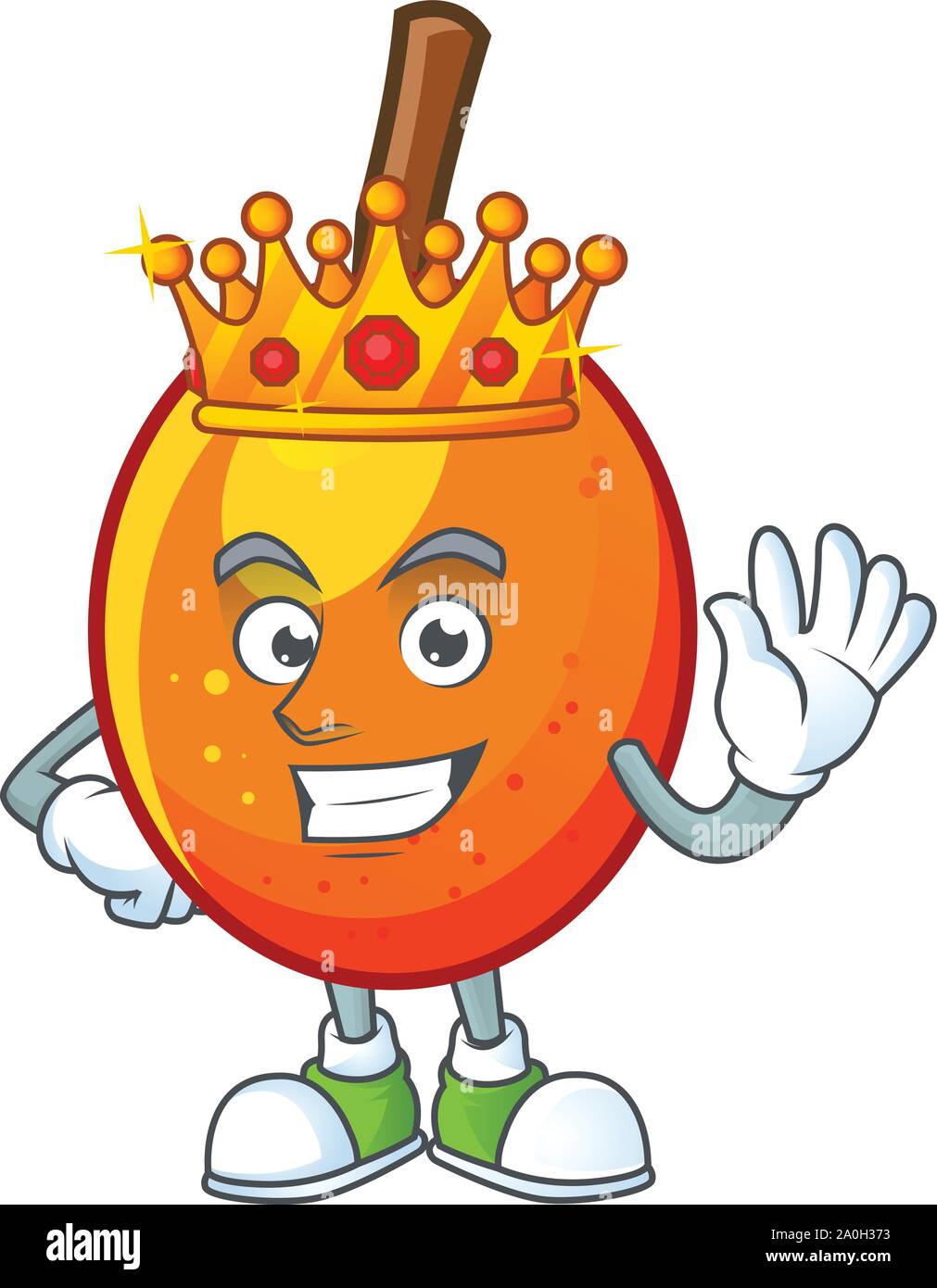 King raw jocote cartoon on white background Stock Vector Image & Art ...