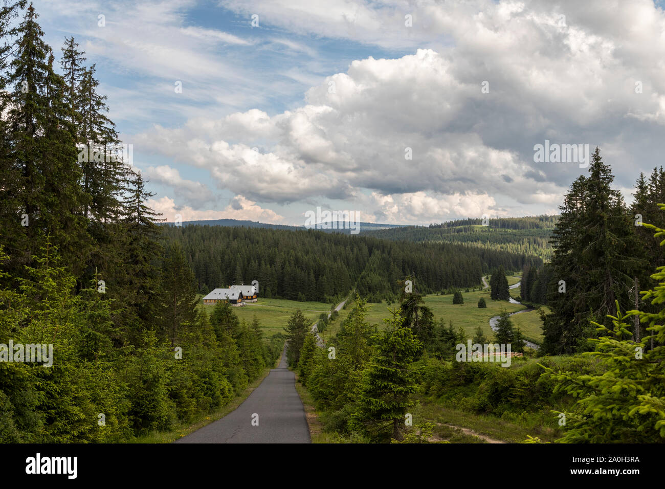Landschaft im Boehmerwald Stock Photo - Alamy