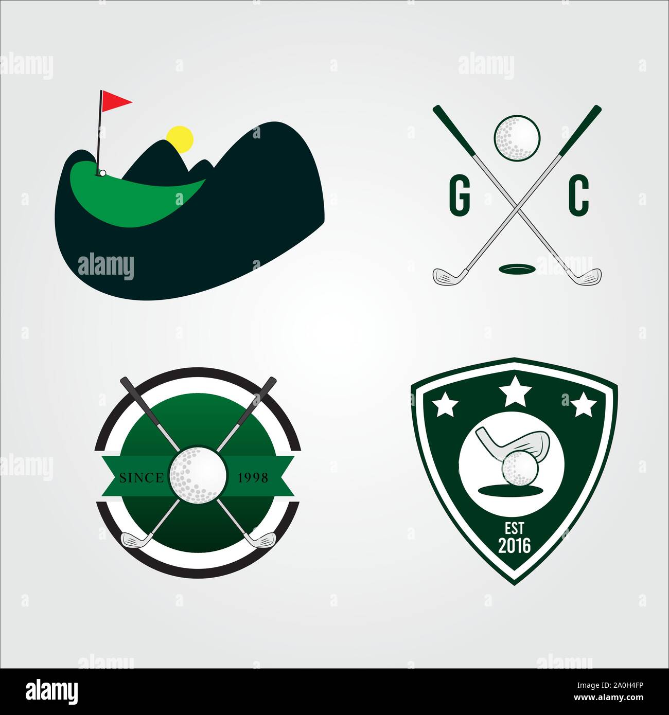 Golf club championship trophy vector hi-res stock photography and ...