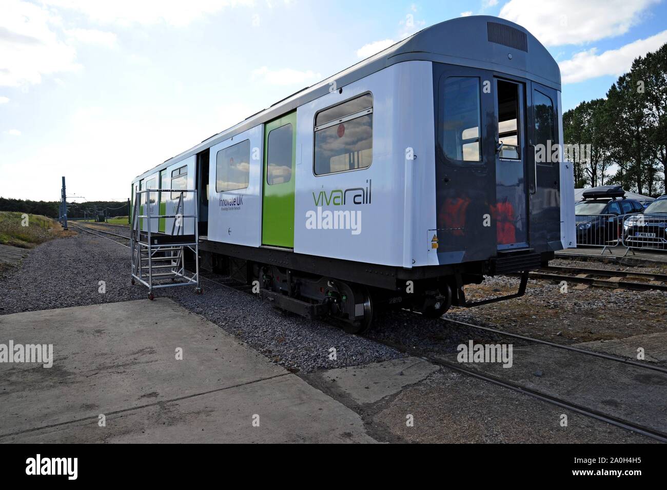 Vivarail class 230 battery powered train converted from old London ...