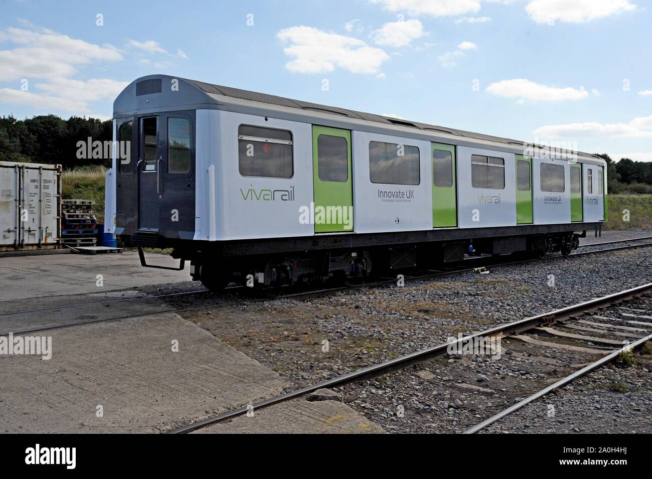 Vivarail class 230 battery powered train converted from old London ...