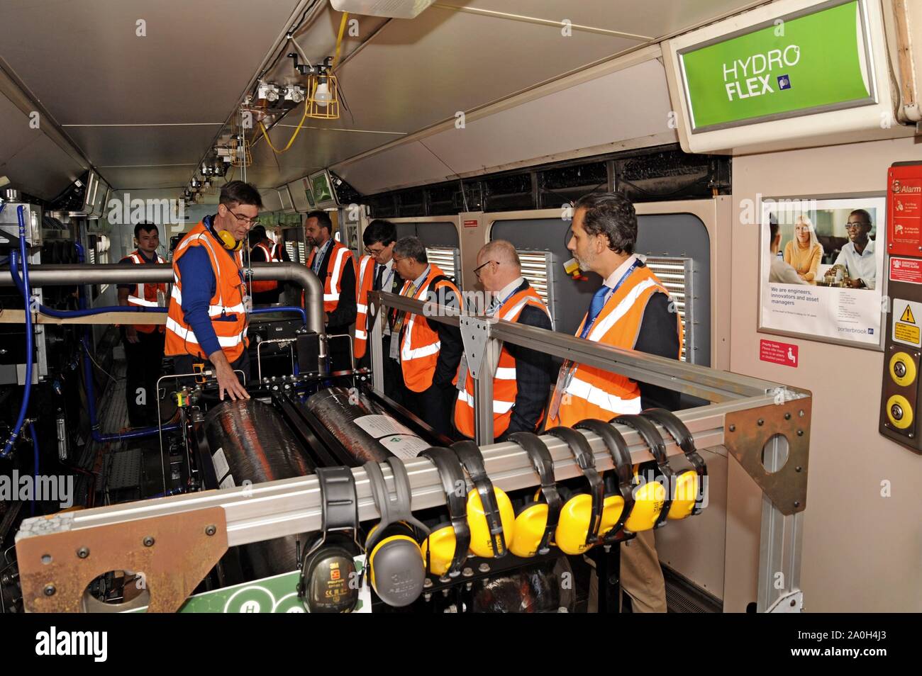 Rail industry staff on a guided tour of Birmingham Universities ...