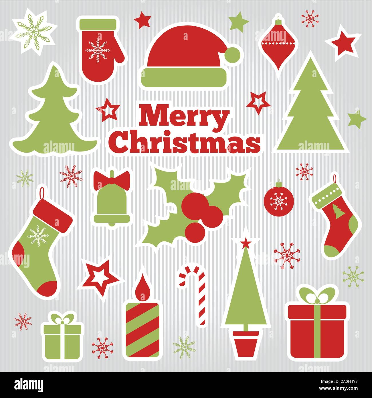 Simple design christmas stocking Stock Vector Images - Alamy