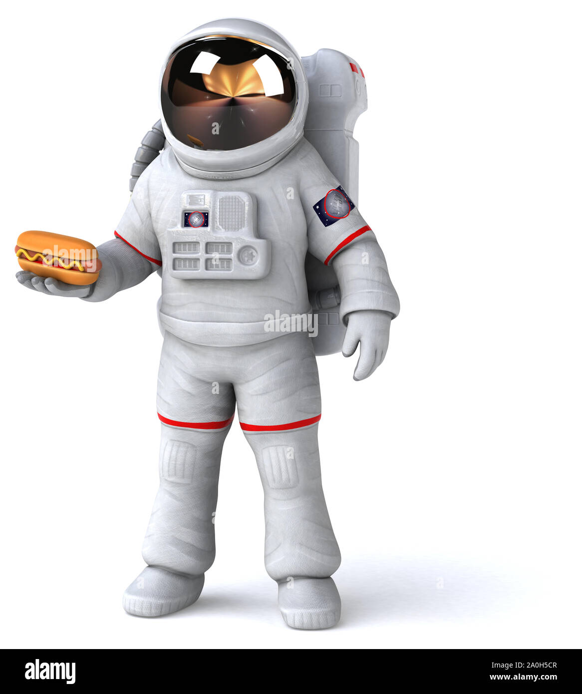 Fun astronaut - 3D Illustration Stock Photo - Alamy