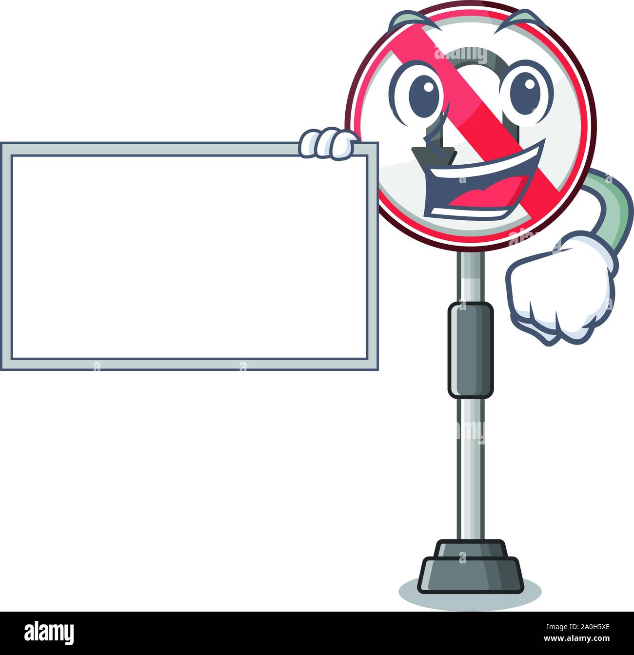 With board no u turn with a cartoon Stock Vector Image & Art - Alamy