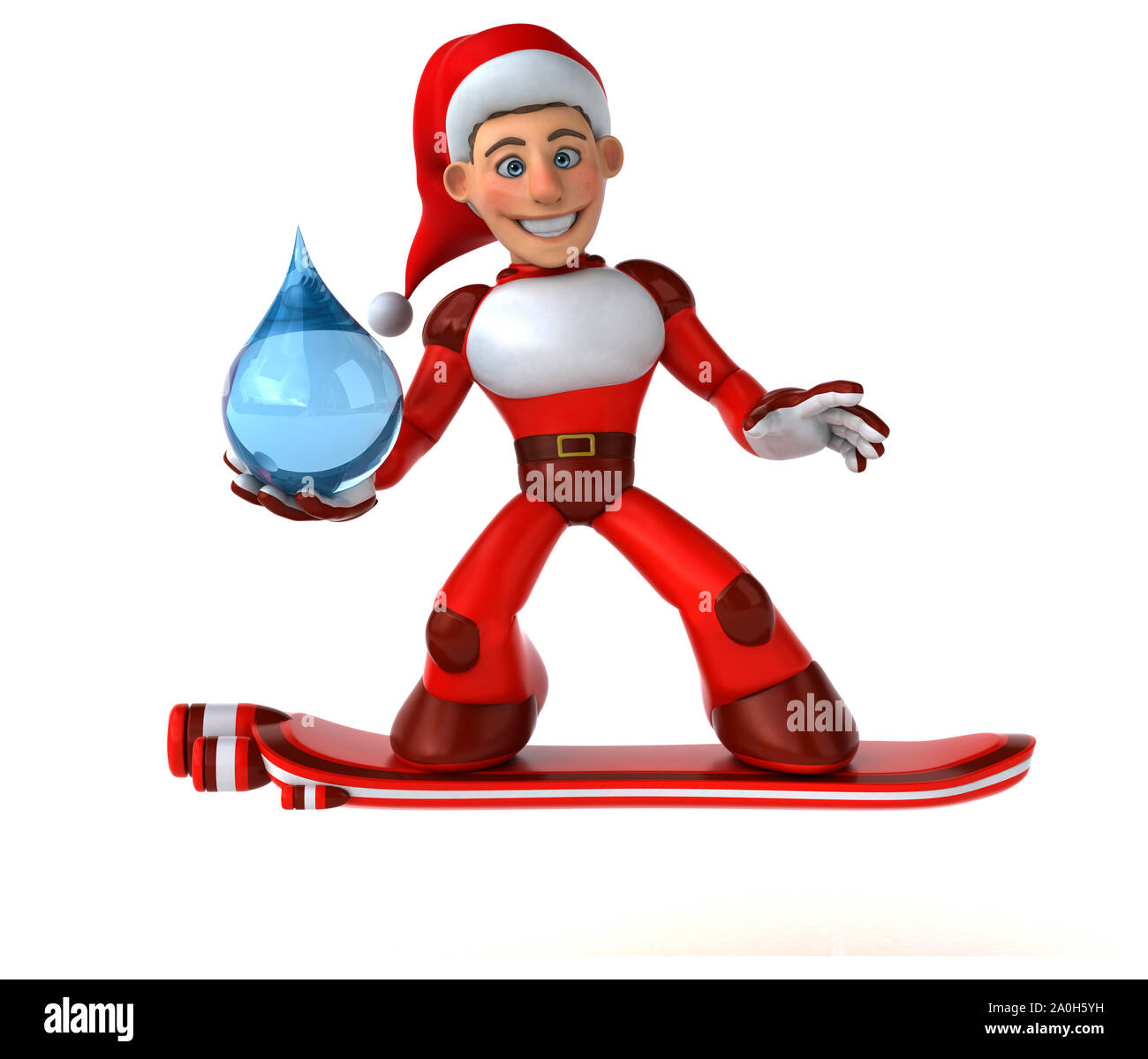 Fun Super Santa Claus - 3D Illustration Stock Photo - Alamy
