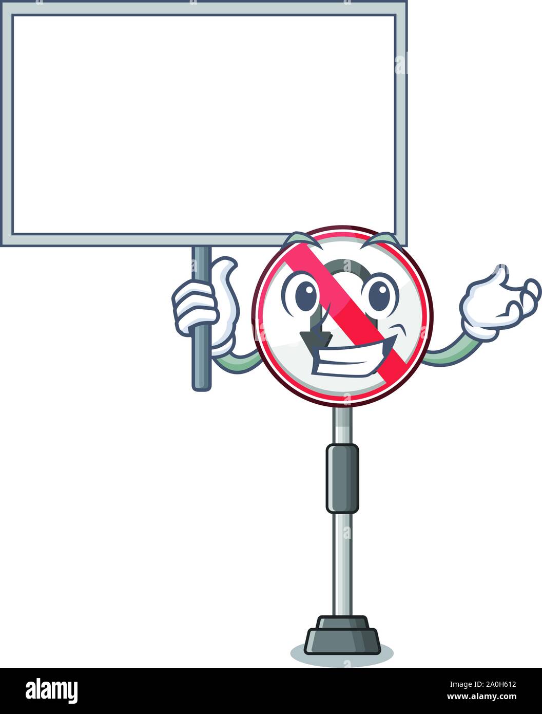 Bring board no u turn with a cartoon Stock Vector Image & Art - Alamy
