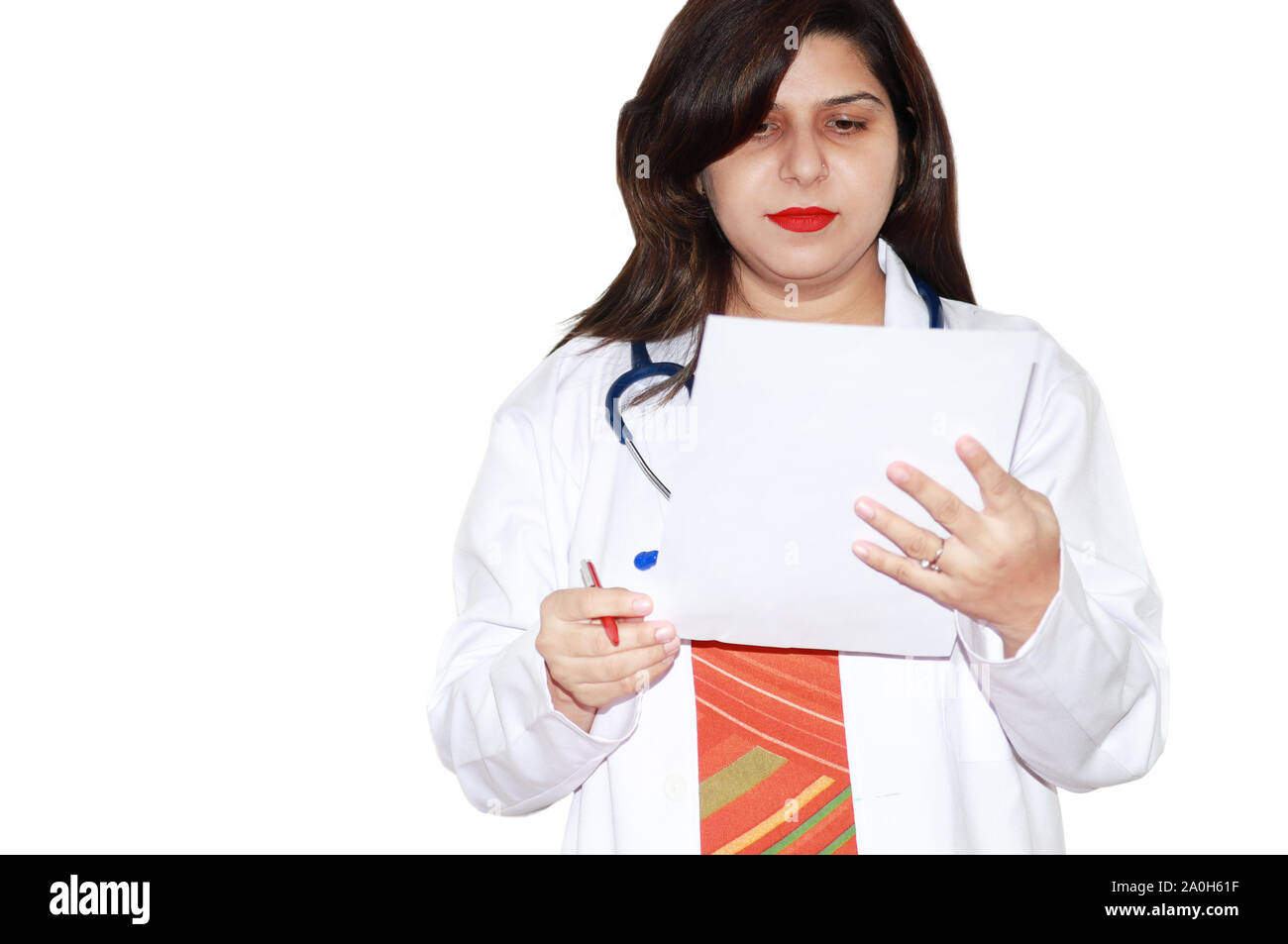 Indian doctor writing hi-res stock photography and images - Alamy